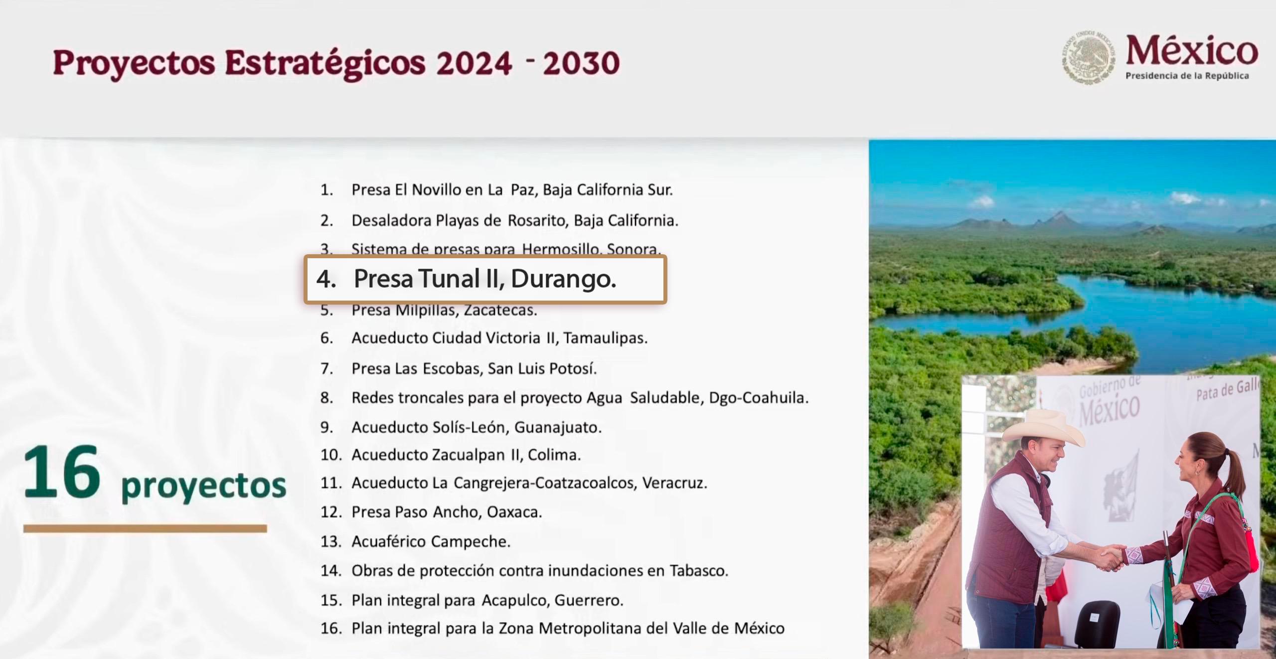 Confirmado, va construcción de presa Tunal II dentro del Plan Nacional ...